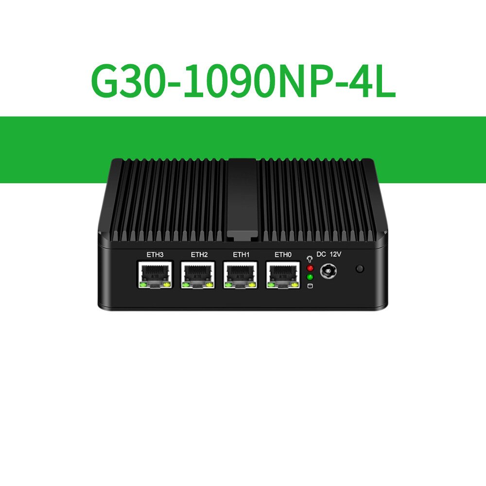 G30-1090NP-4L Fanless Mini PC | Gemini Lake, 4×2.5GbE